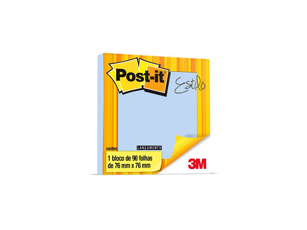 POST-IT 3M 76MMX76MM ESTILO C/90FLS AZUL