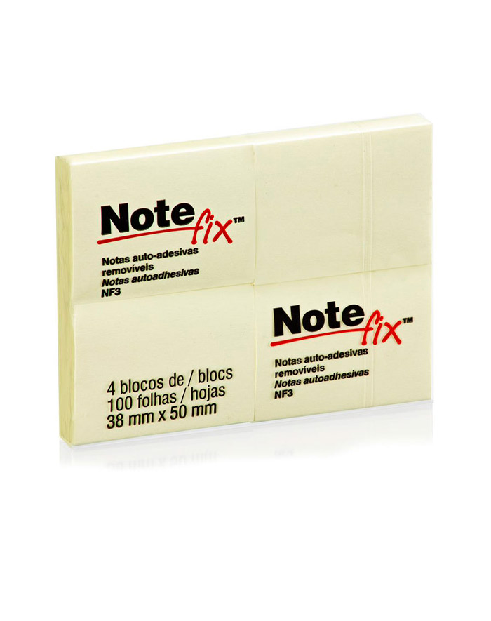 POST-IT NOTE FIX 38MMX50MM C/04UN AMARELO
